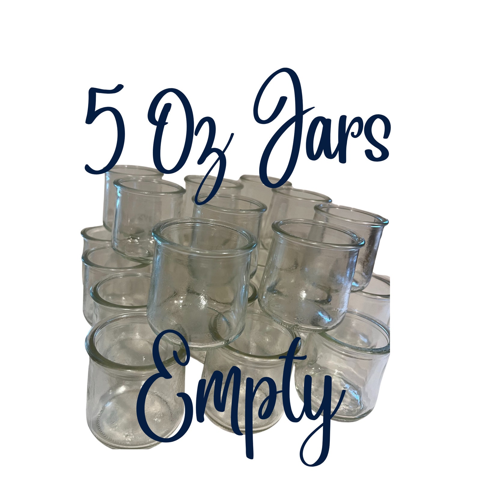 Oui Jars Empty, 5 Oz, No Label, Crafts, Buttons, Jams, DIY, Set of 12 ...