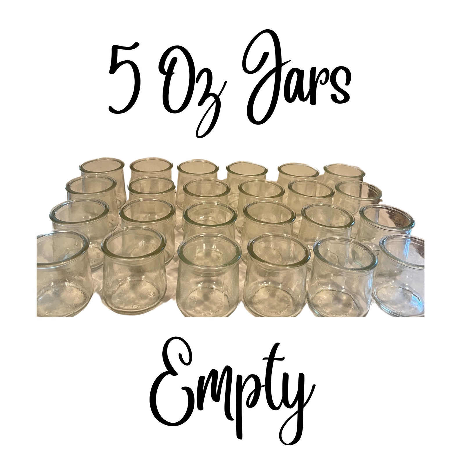 Oui Jars Empty, 5 Oz, No Label, Crafts, Buttons, Jams, DIY, Set of 12 ...