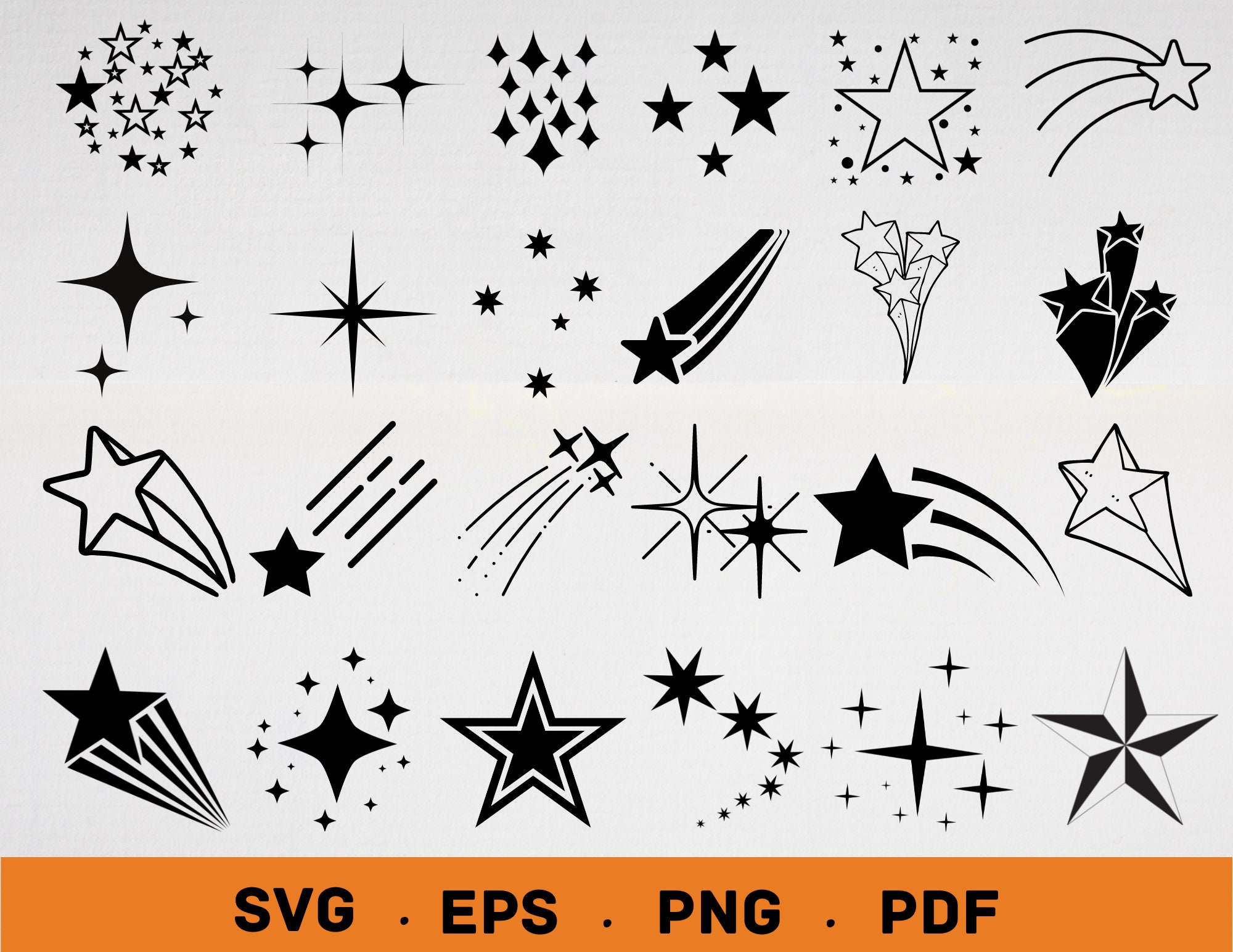 100 Sparkle Stars Svg Bundle Star Clipart Sparkle Stars - Etsy