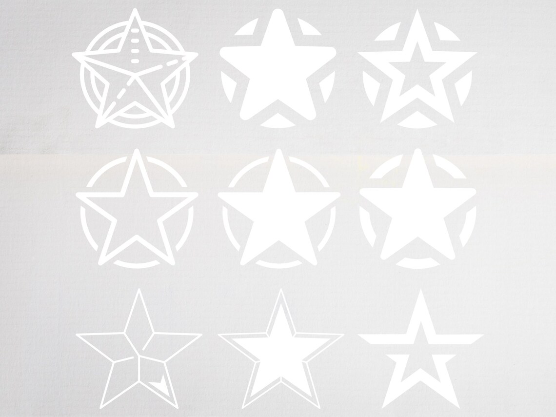 Army Star SVG File American Flag Stencil Cut File for - Etsy