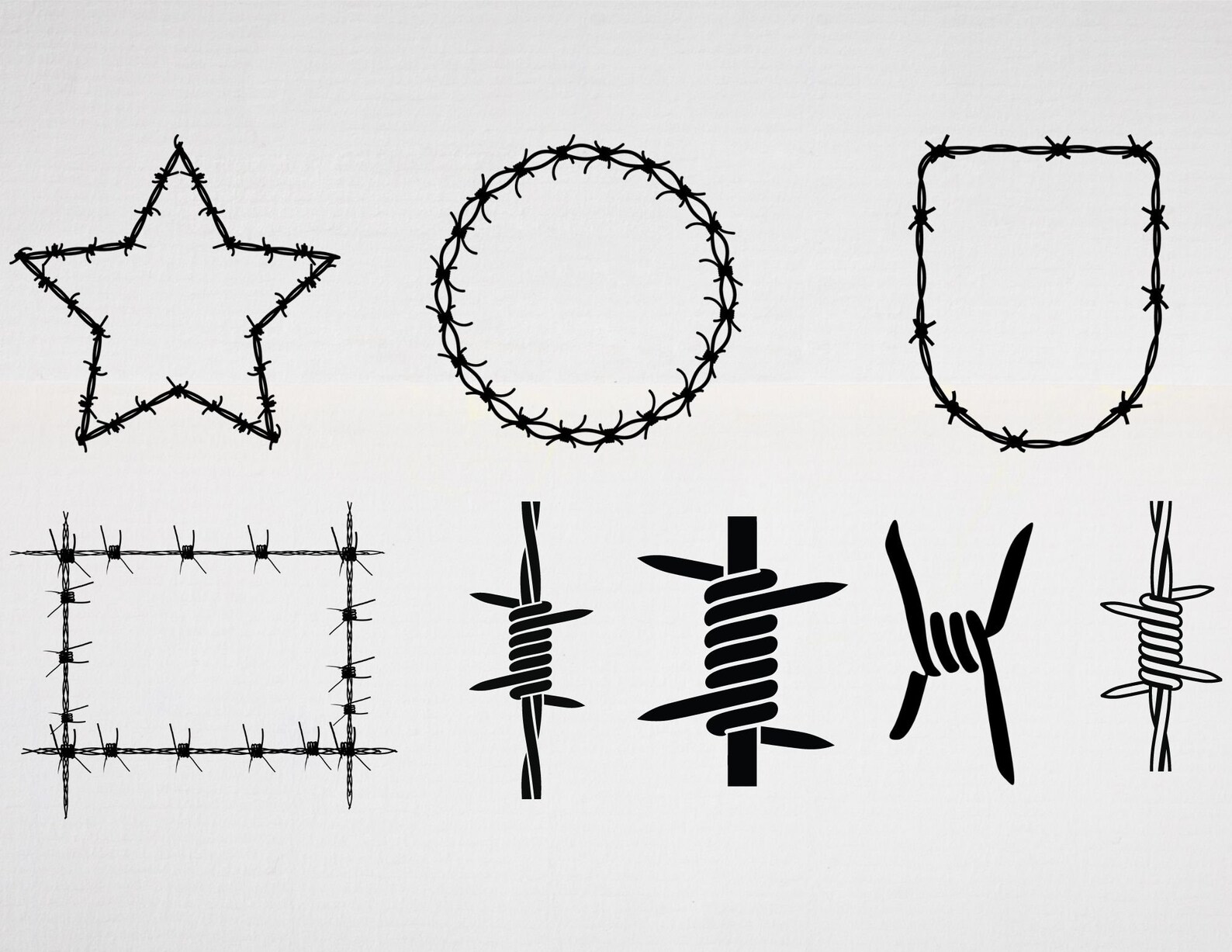 Barbed Wire Svg Barbed Svg Barbed Wire Frame Svg Fence Svg | Etsy