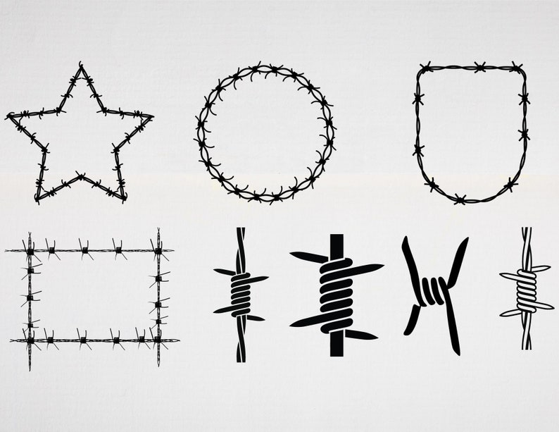 Barbed Wire Svg Barbed Svg Barbed Wire Frame Svg Fence Svg - Etsy Canada