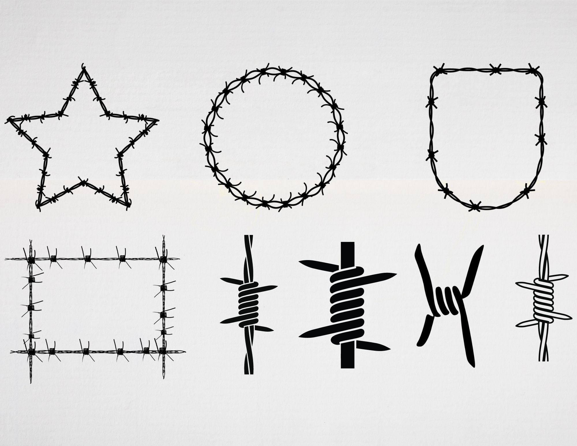Barbed Wire Svg Barbed Svg Barbed Wire Frame Svg Fence Svg - Etsy Canada