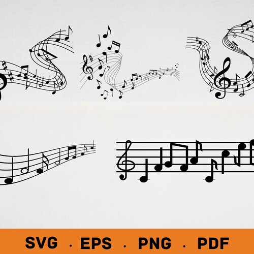 Music Svg Music Notes Svg Music Clipart Notes Treble Clef - Etsy