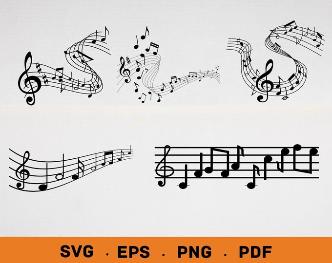 Floral Treble Clef Svg, Music Notes Svg, Music Svg Files for Cricut ...