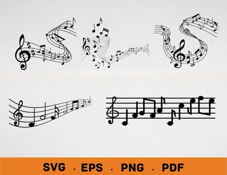 Music Svg Music Notes Svg Music Clipart Notes Treble Clef - Etsy