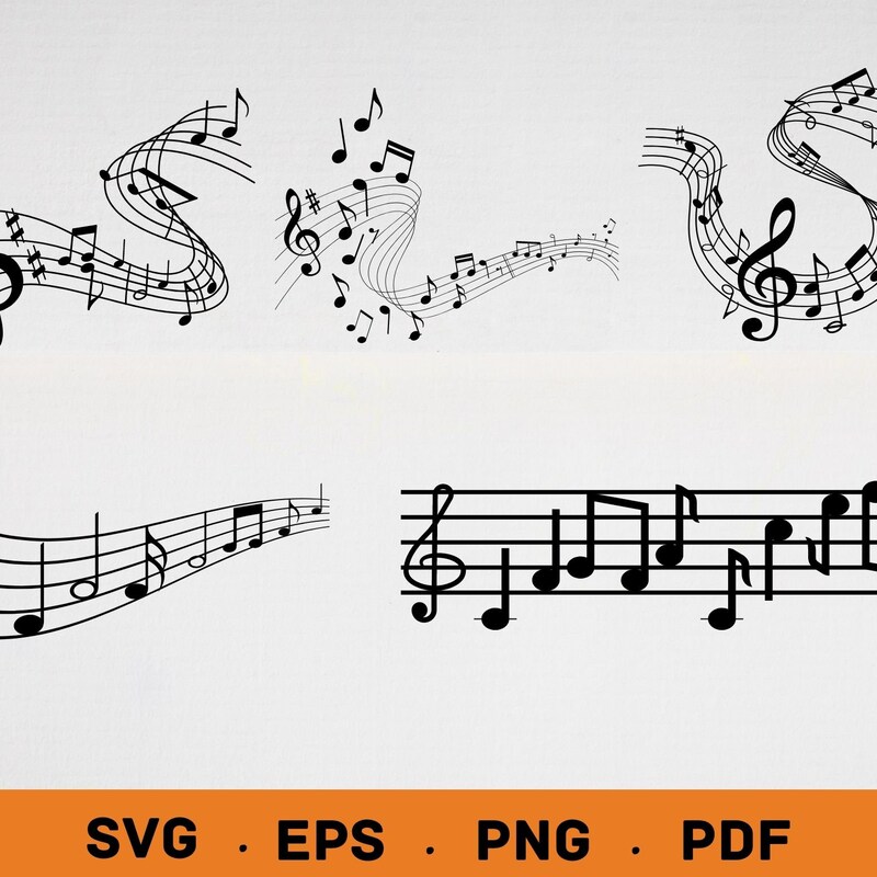 Musical Staff Svg - Etsy