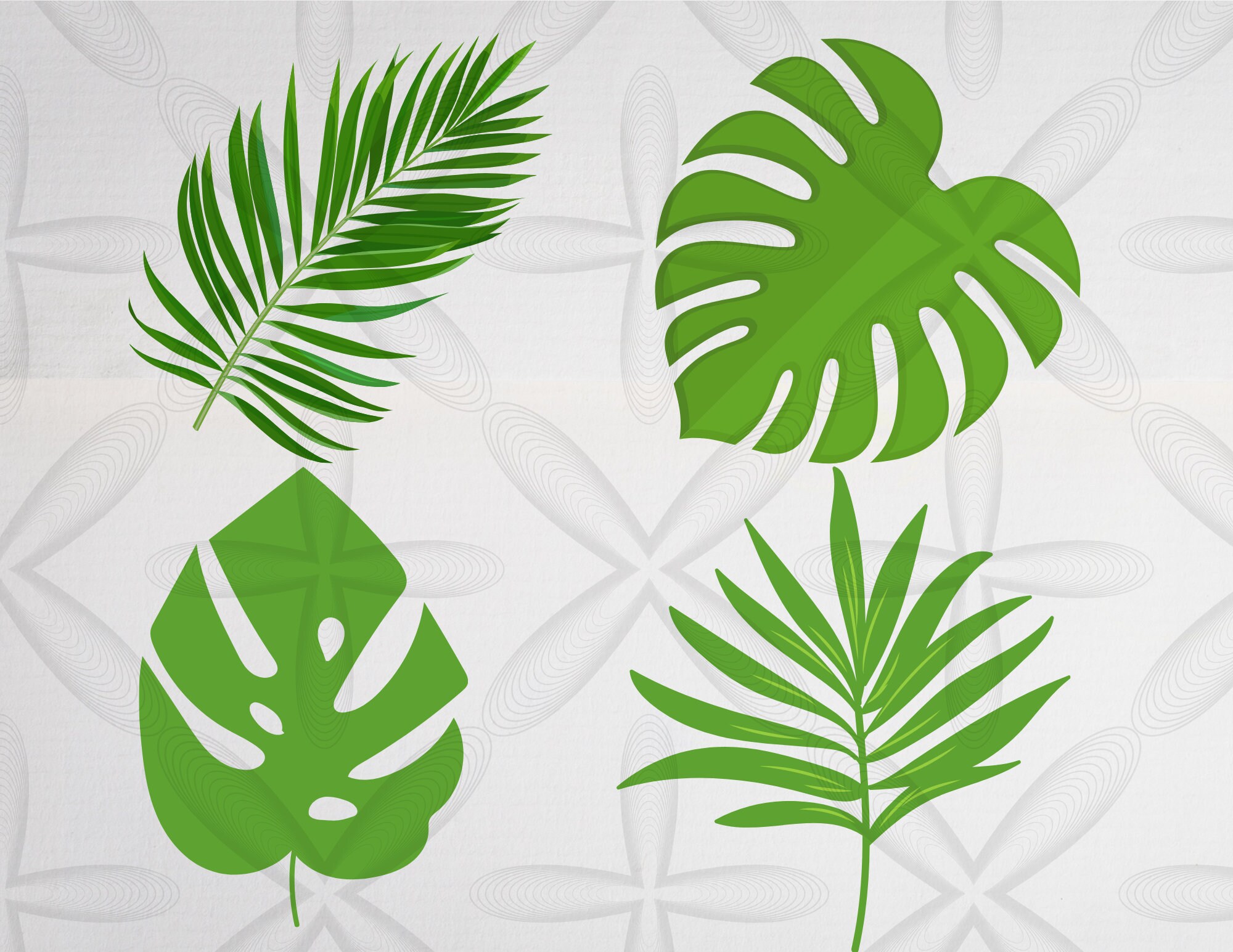 Tropical Leaves Svg Bundle Tropical Leaf Svg Palm Leaves | Etsy