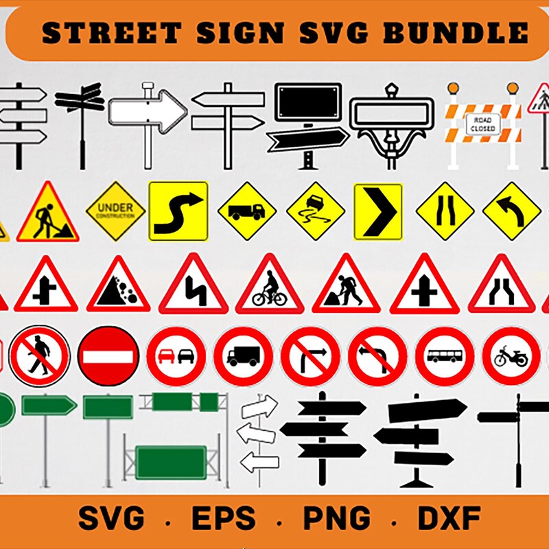 Road Symbol Signs - Etsy