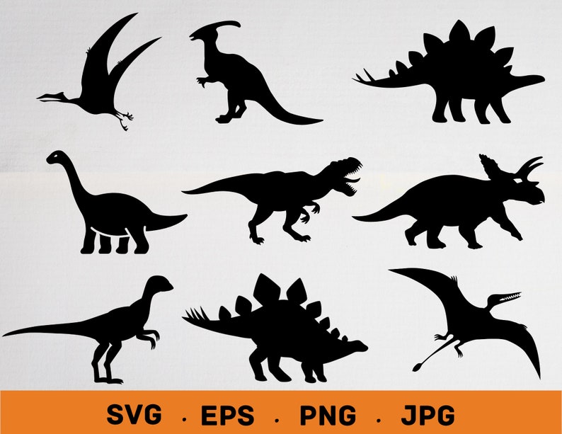 Dinosaur Svg Bundle Dinosaur Clipart Png Dinosaur Silhouette - Etsy