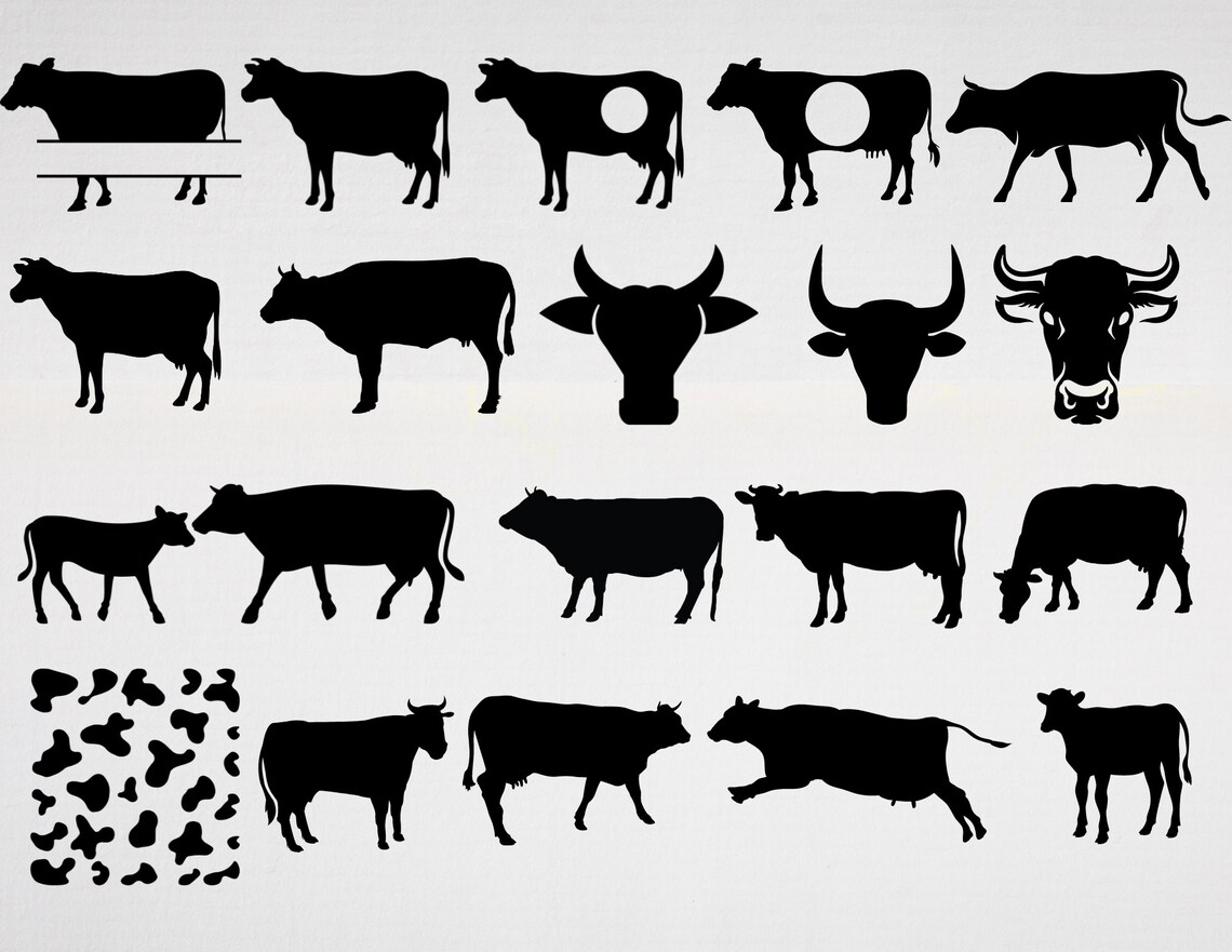 42 Cow Svg Cute Cow Svg Farm Animal Svg Cow Head Svg Farm - Etsy