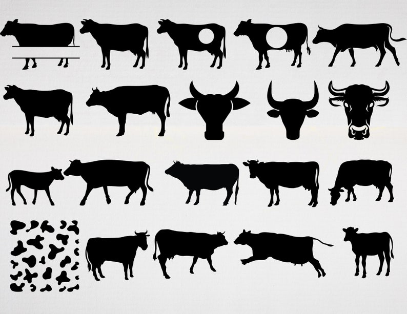 42 Cow Svg Cute Cow Svg Farm Animal Svg Cow Head Svg Farm - Etsy
