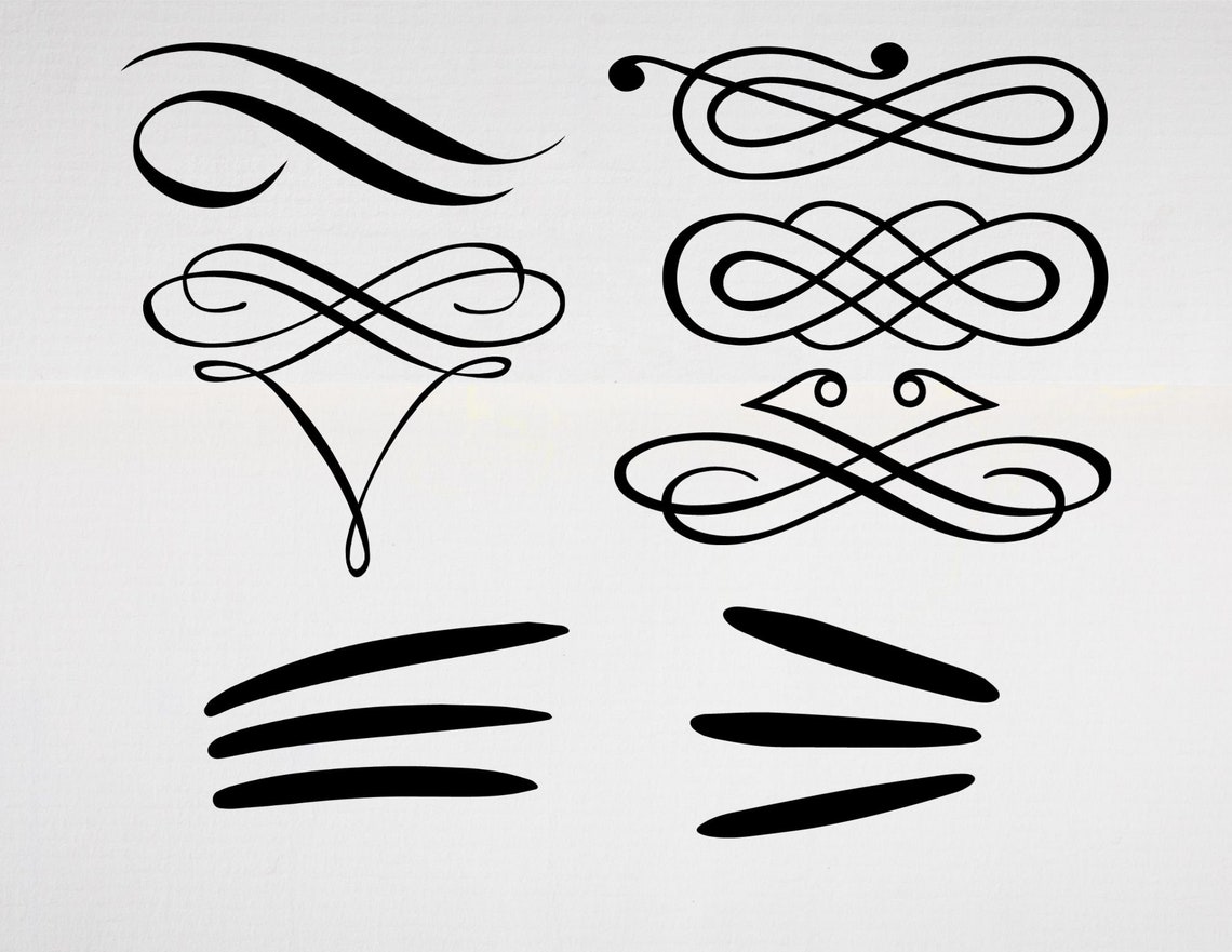 120 Doodle Elements Svg Bundle Swashes Svg Flourishes Svg | Etsy