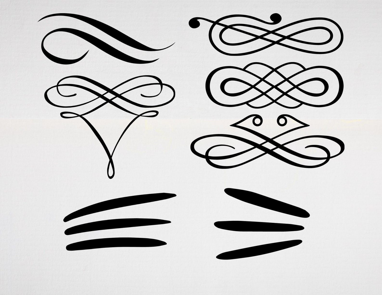 120 Doodle Elements Svg Bundle, Swashes Svg, Flourishes Svg, Swoosh Svg ...