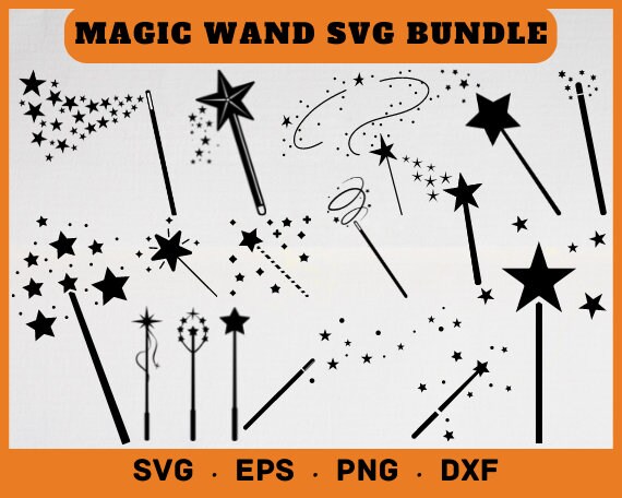 Magic Wand Svg Wand SVG Magicians Svg Magic Wand Clipart - Etsy