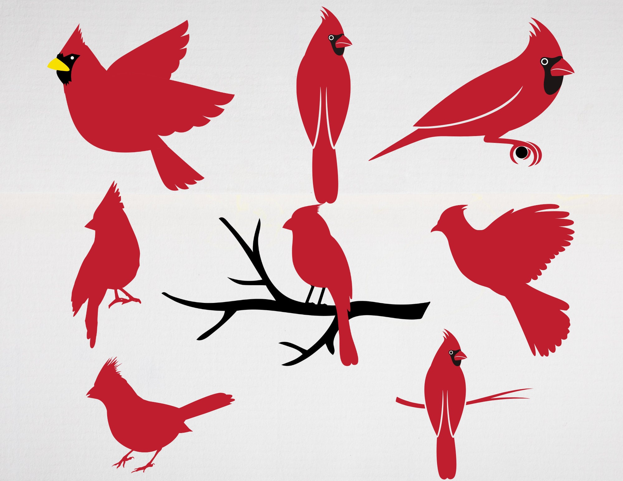Cardinal SVG Bundle Cardinal Bird Svg Memorial Svg Cardinal - Etsy UK
