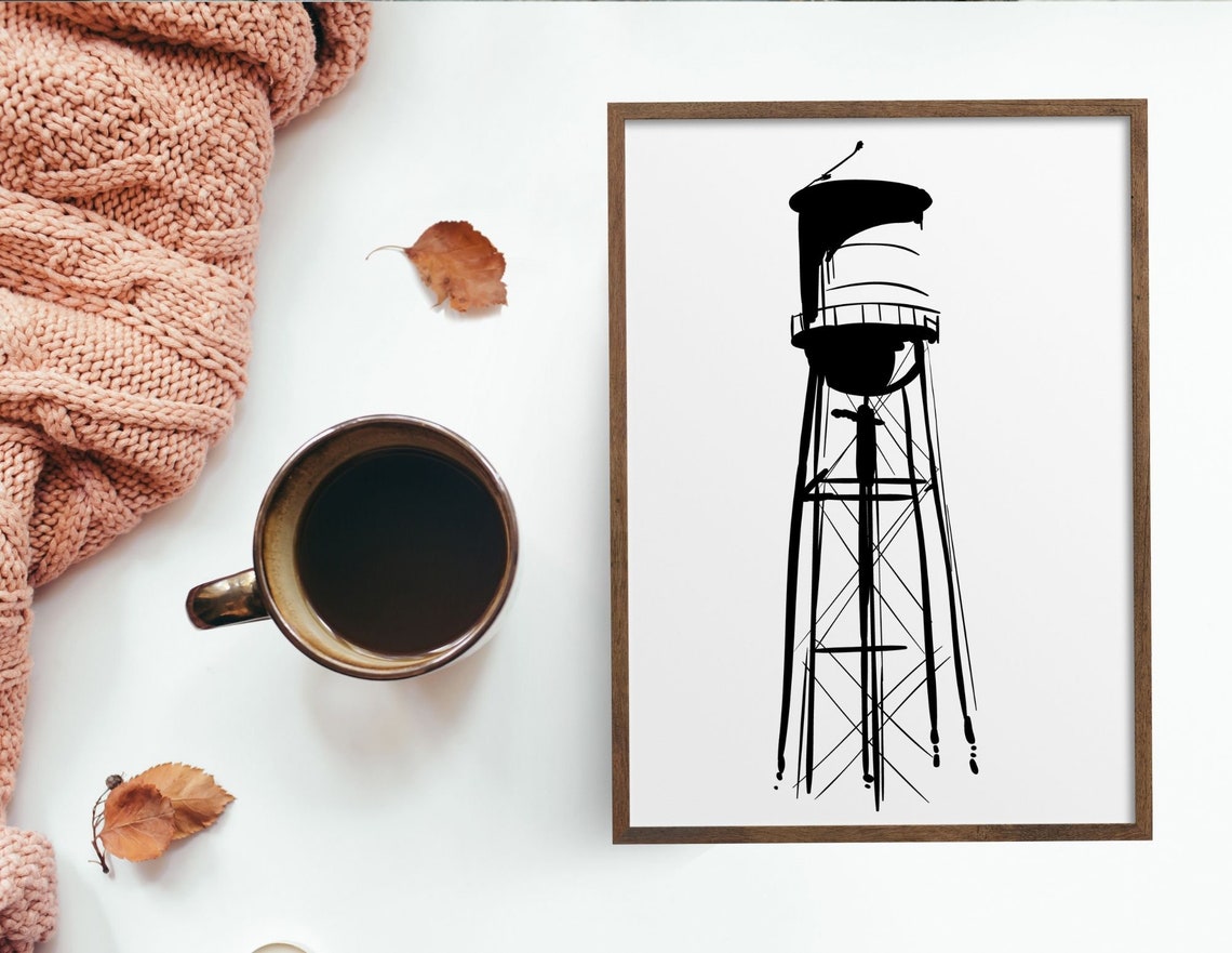 Water Tower Svg Water Tank Svg Clipart Graphic Png - Etsy UK