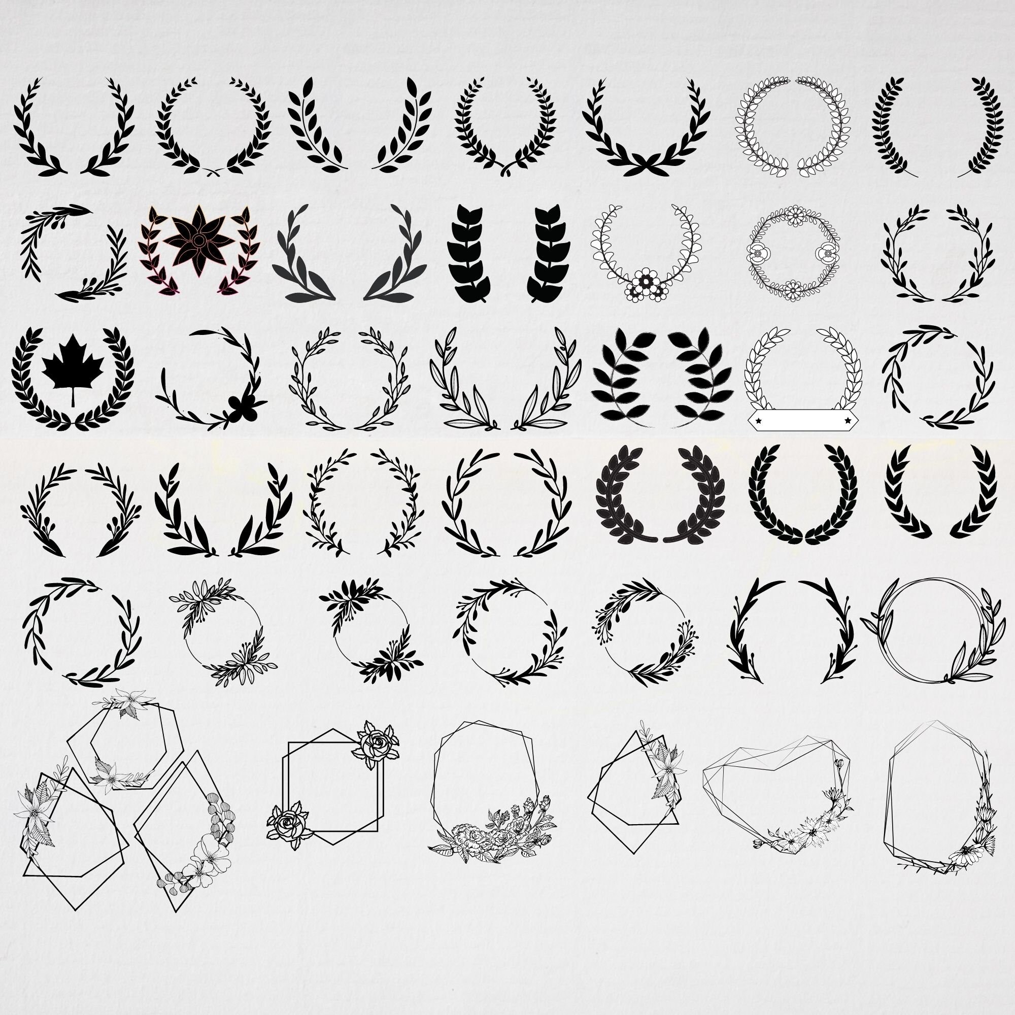 40 WREATH DESIGNS Wreath Svg Bundle Circle Svg Bundle - Etsy
