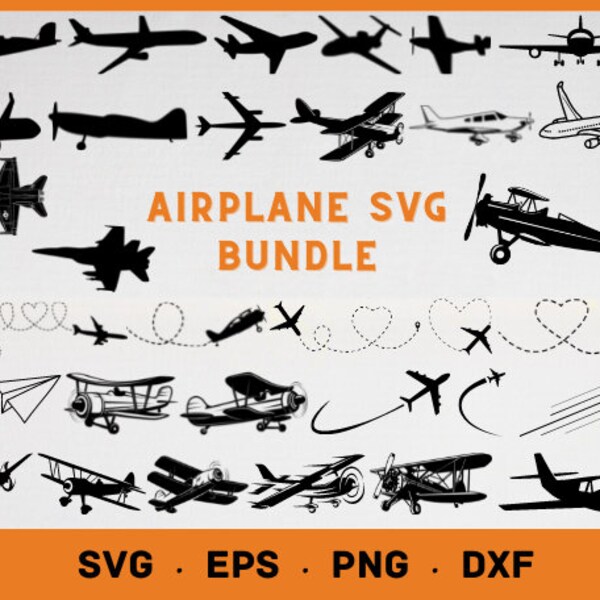 Airplane Svg - Etsy