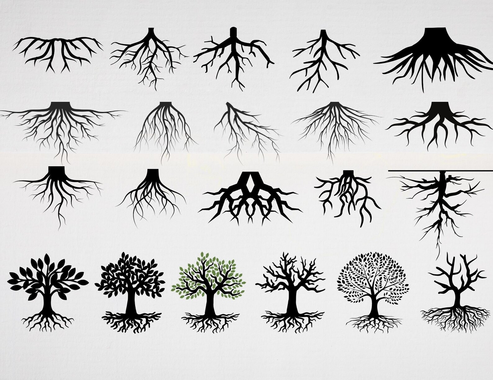 Tree Roots SVG File for Cricut Bundle Collection of Roots - Etsy