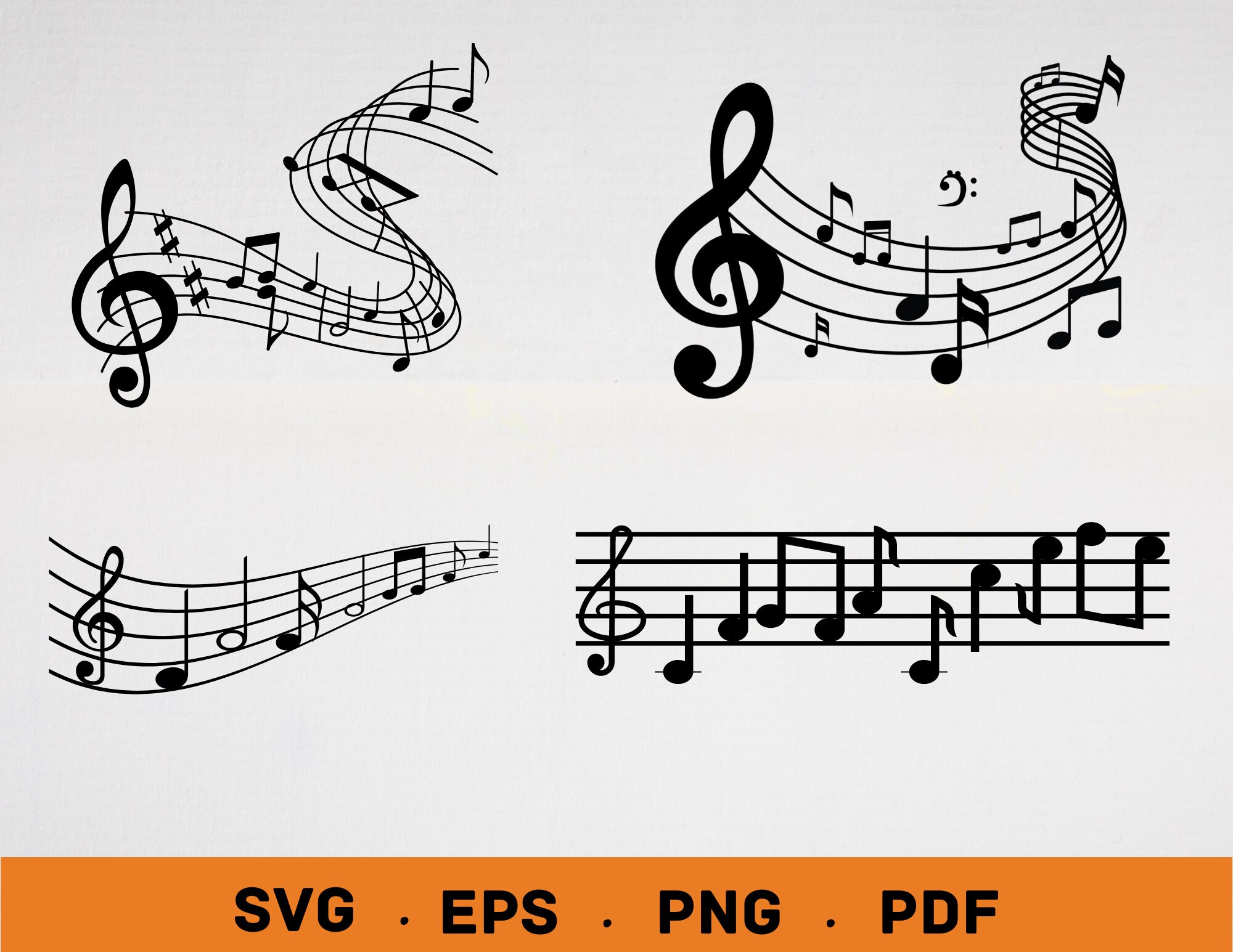 Music Svg Music Notes Svg Music Clipart Notes Treble Clef | Etsy Australia