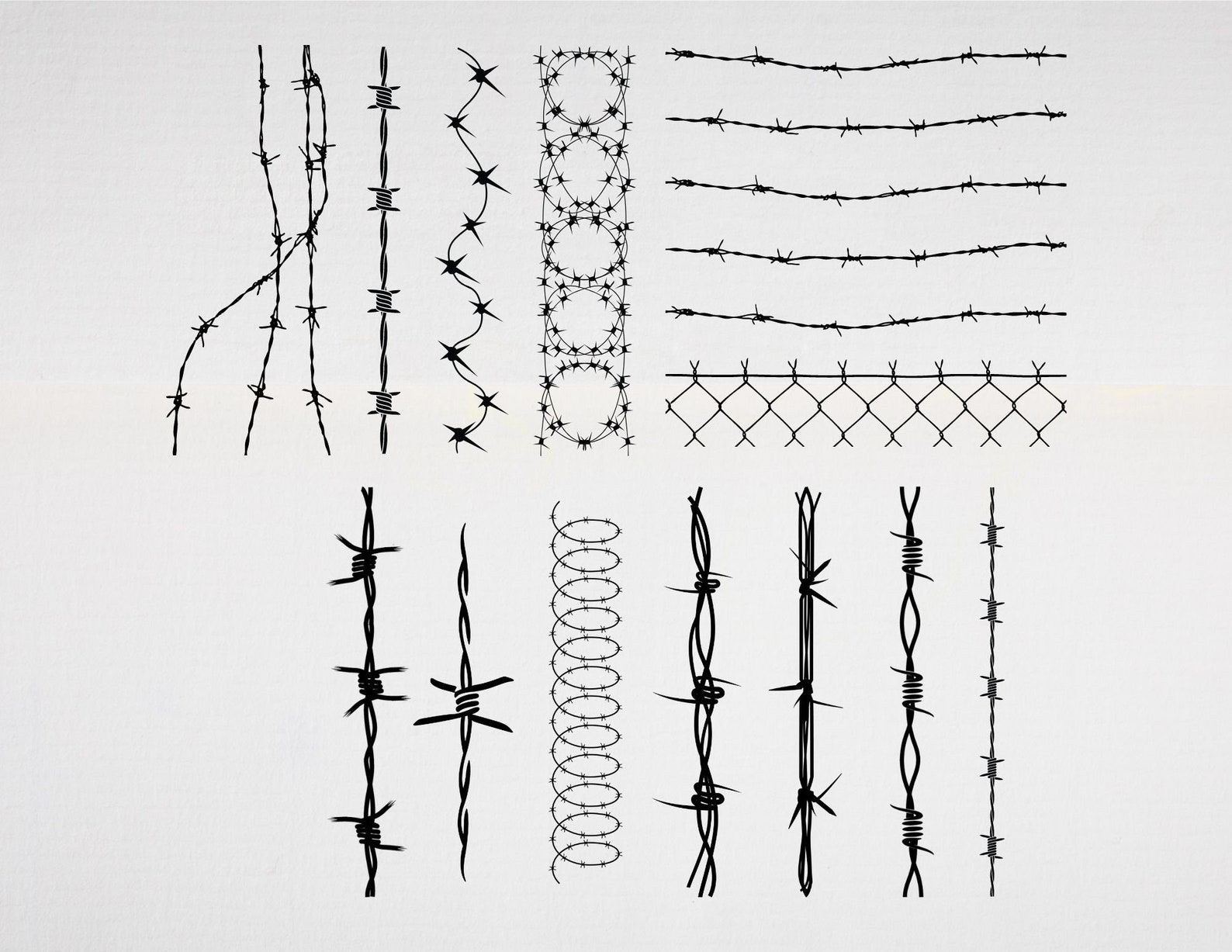 Barbed Wire Svg Barbed Svg Barbed Wire Frame Svg Fence Svg | Etsy