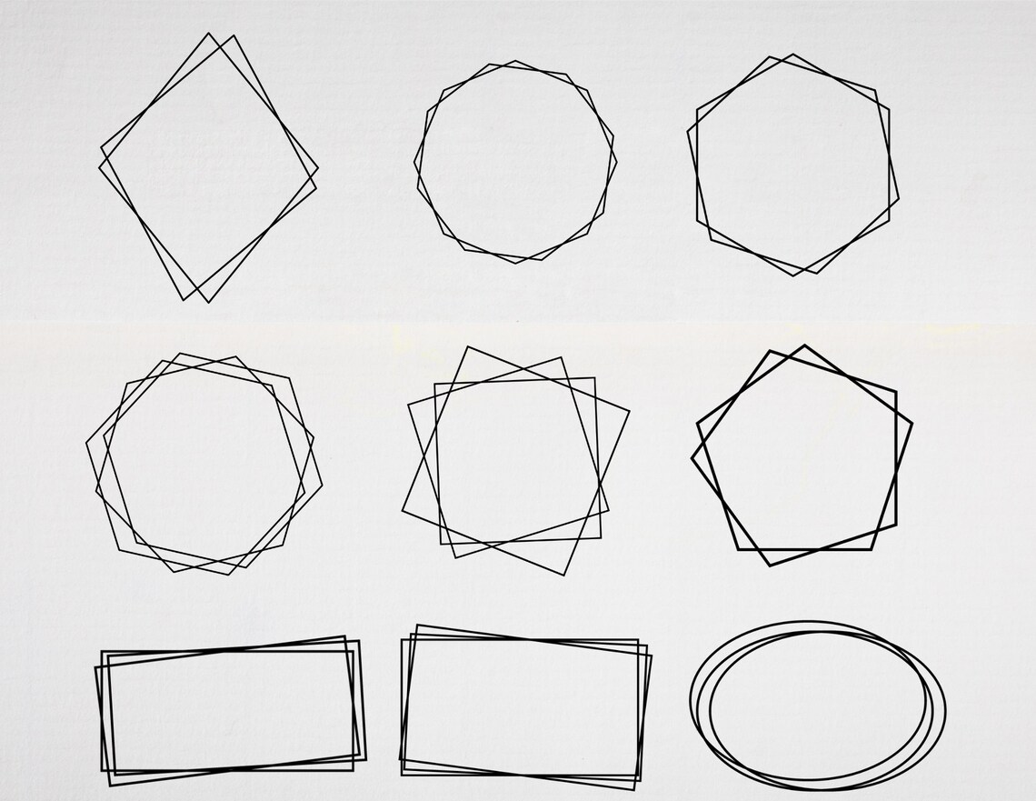 Double Frame SVG Square Frame Svg Double Border Svg Circle | Etsy