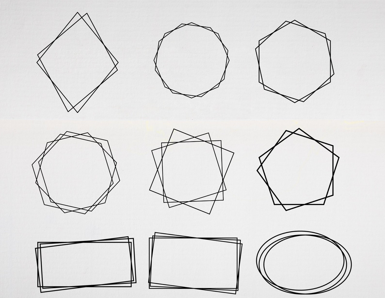 Double Frame SVG Square Frame Svg Double Border Svg Circle | Etsy