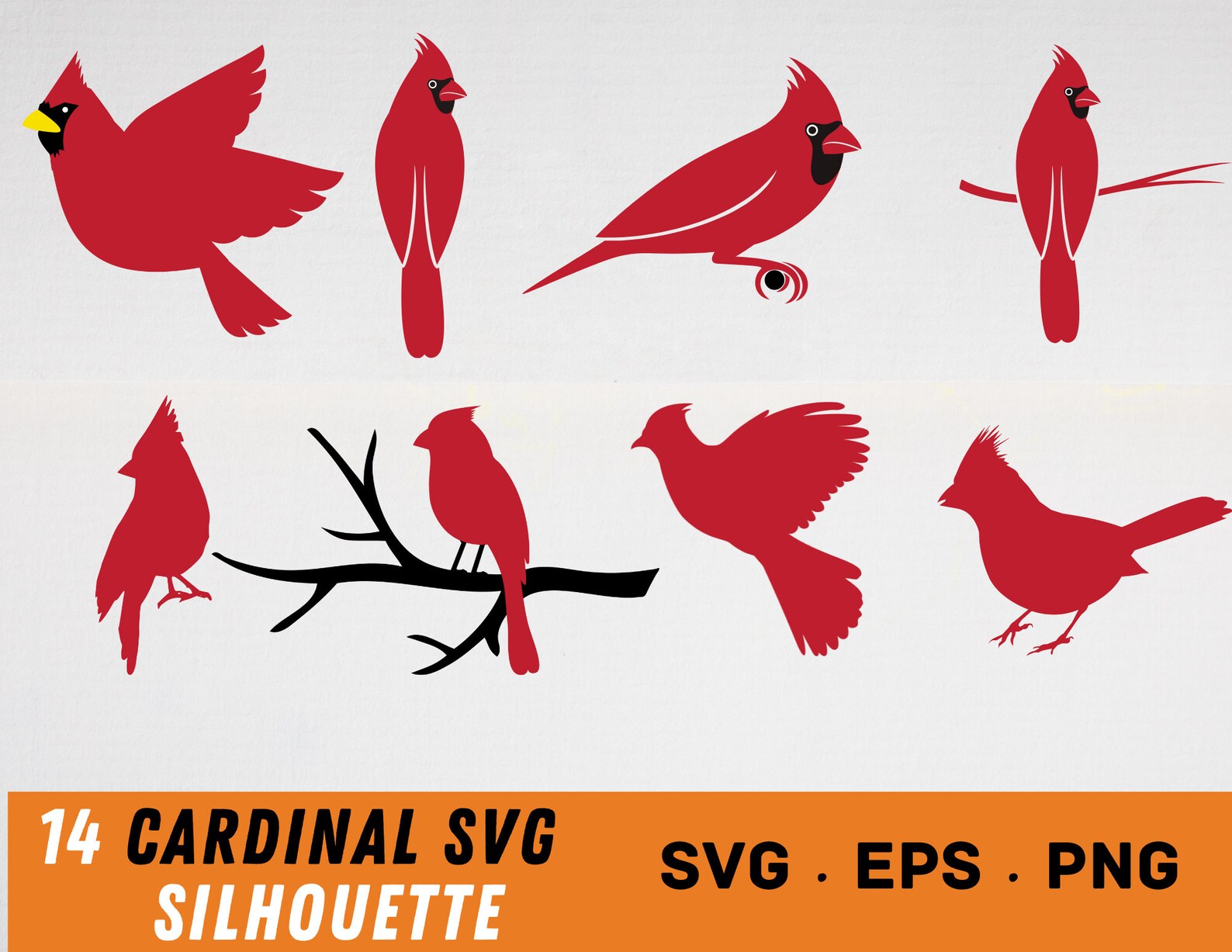 Cardinal SVG Bundle Cardinal Bird Svg Memorial Svg Cardinal - Etsy UK