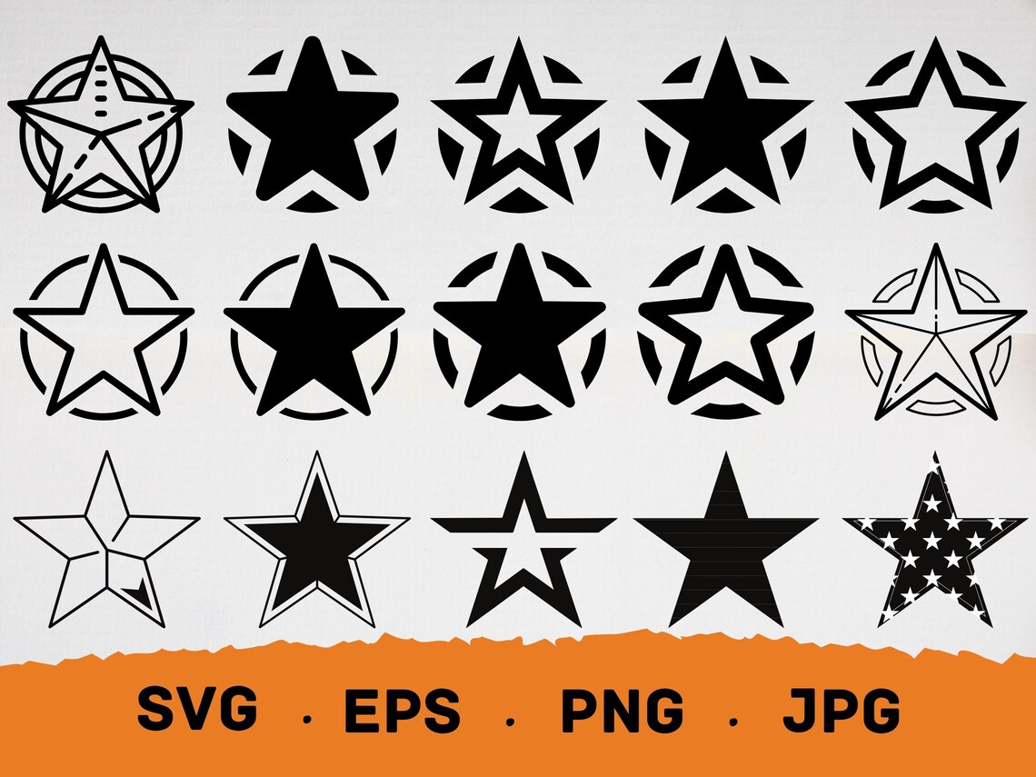 Army Star SVG File American Flag Stencil Cut File for - Etsy