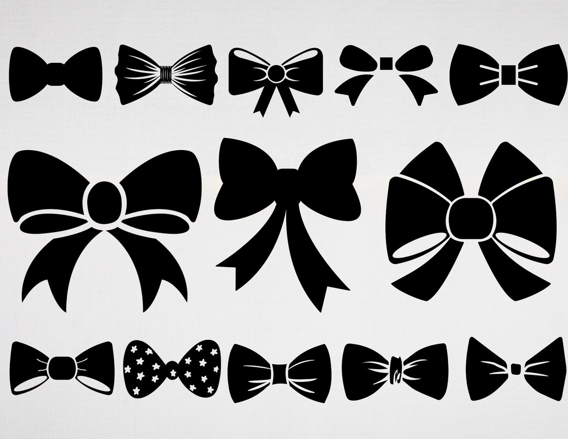 Bow Tie Svg Bow Svg File Bow Collection Svg Bow Vector Bow - Etsy