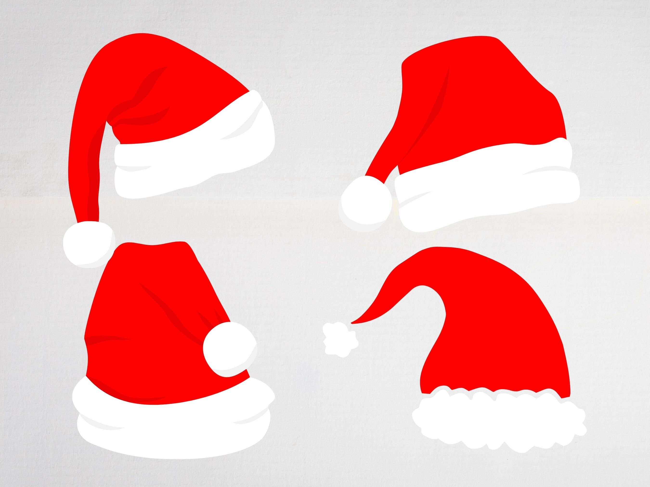 Santa Hat SVG Santa Hat Cut File Christmas Hat Svg Bundle | Etsy