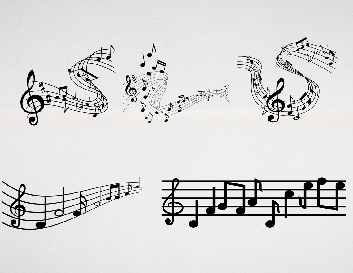 Music Svg Music Notes Svg Music Clipart Notes Treble Clef - Etsy