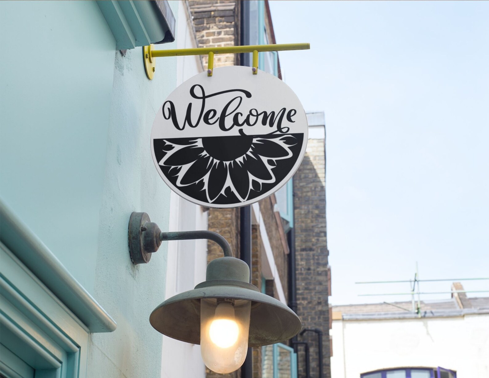 Door Hanger Svg Round Door Hanger Welcome Sign Svg Round Etsy