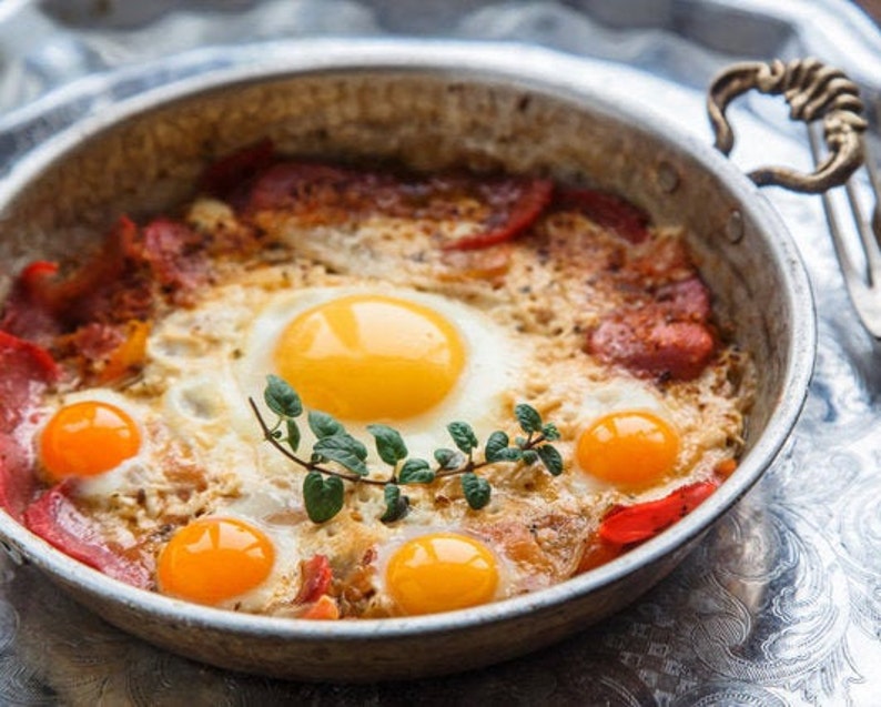 Set of 3 Pcs Hand-hammered Traditional Copper Pan frying | Etsy