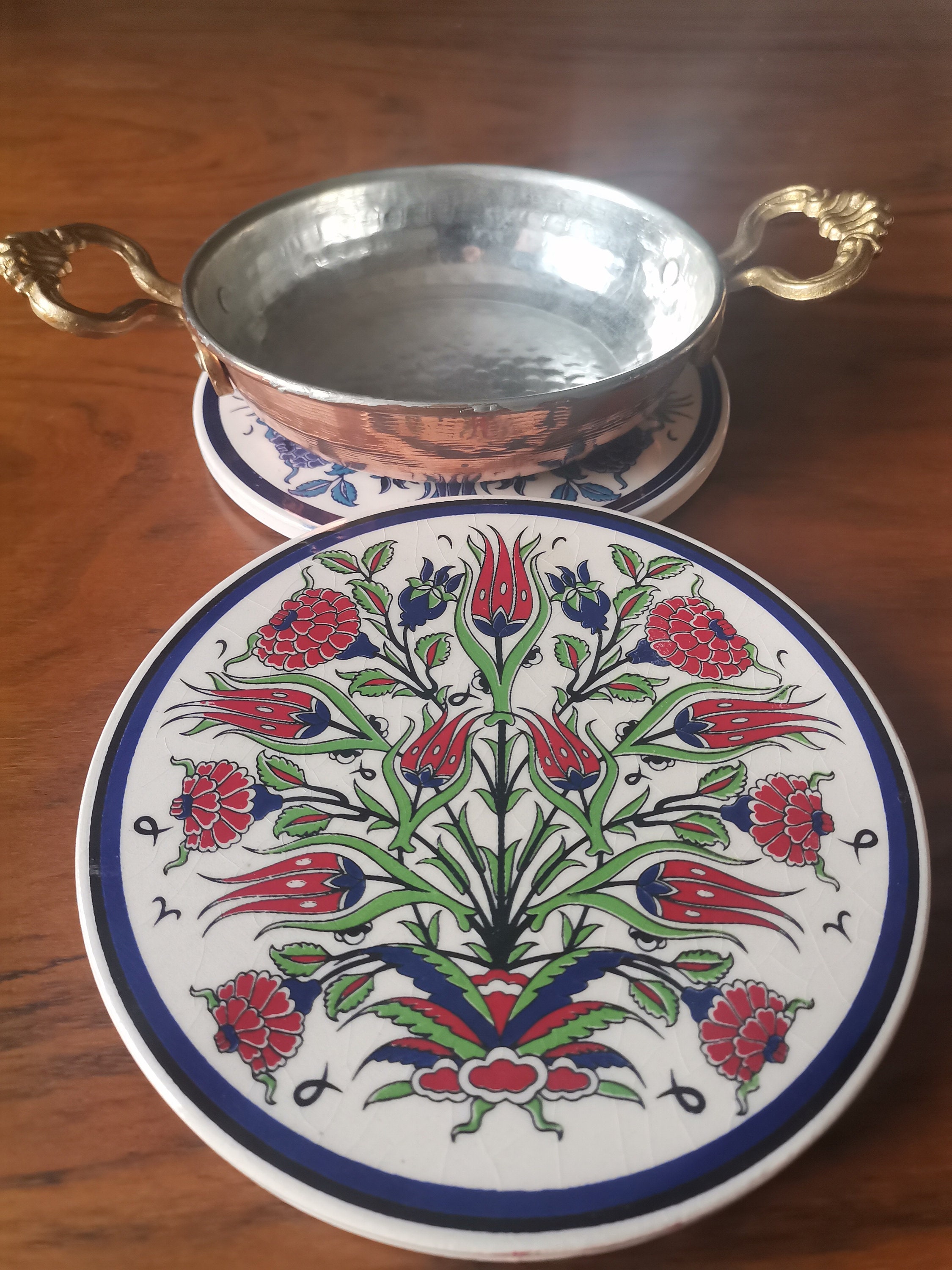 Set of 3 Pcs Hand-hammered Traditional Copper Pan frying - Etsy