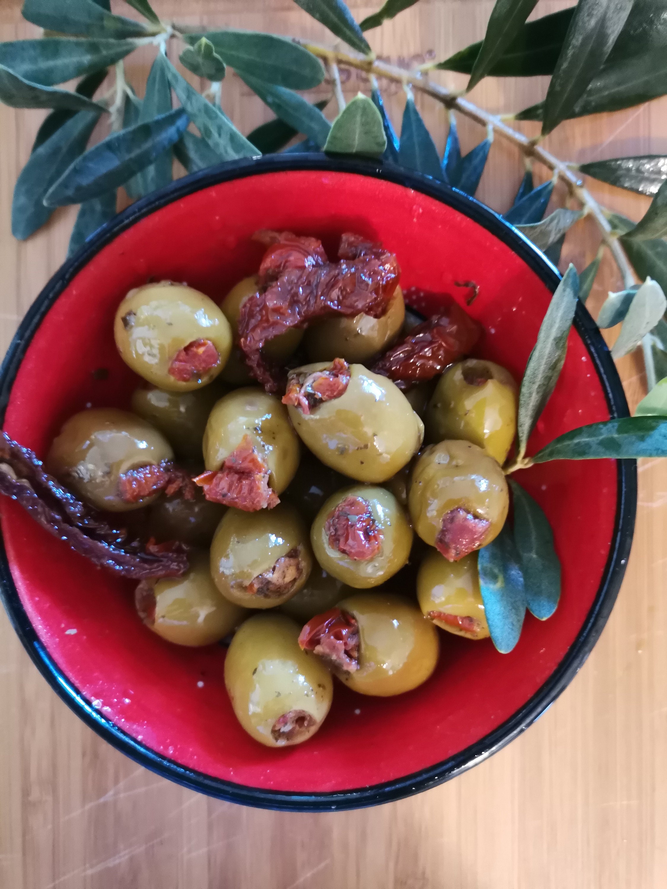 Organic Green Olives Stuffed With Dry Tomato green Olives - Etsy