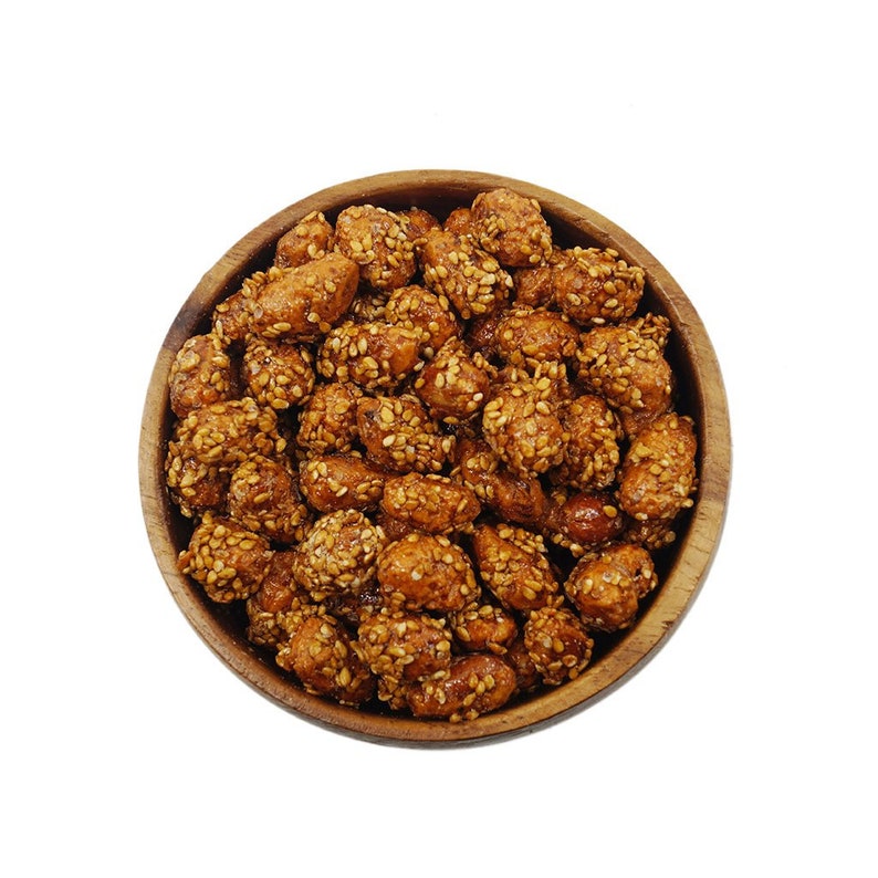 Honey Sesame Glazed Peanuts: Sweet & Spicy Crunchy Snack - Etsy