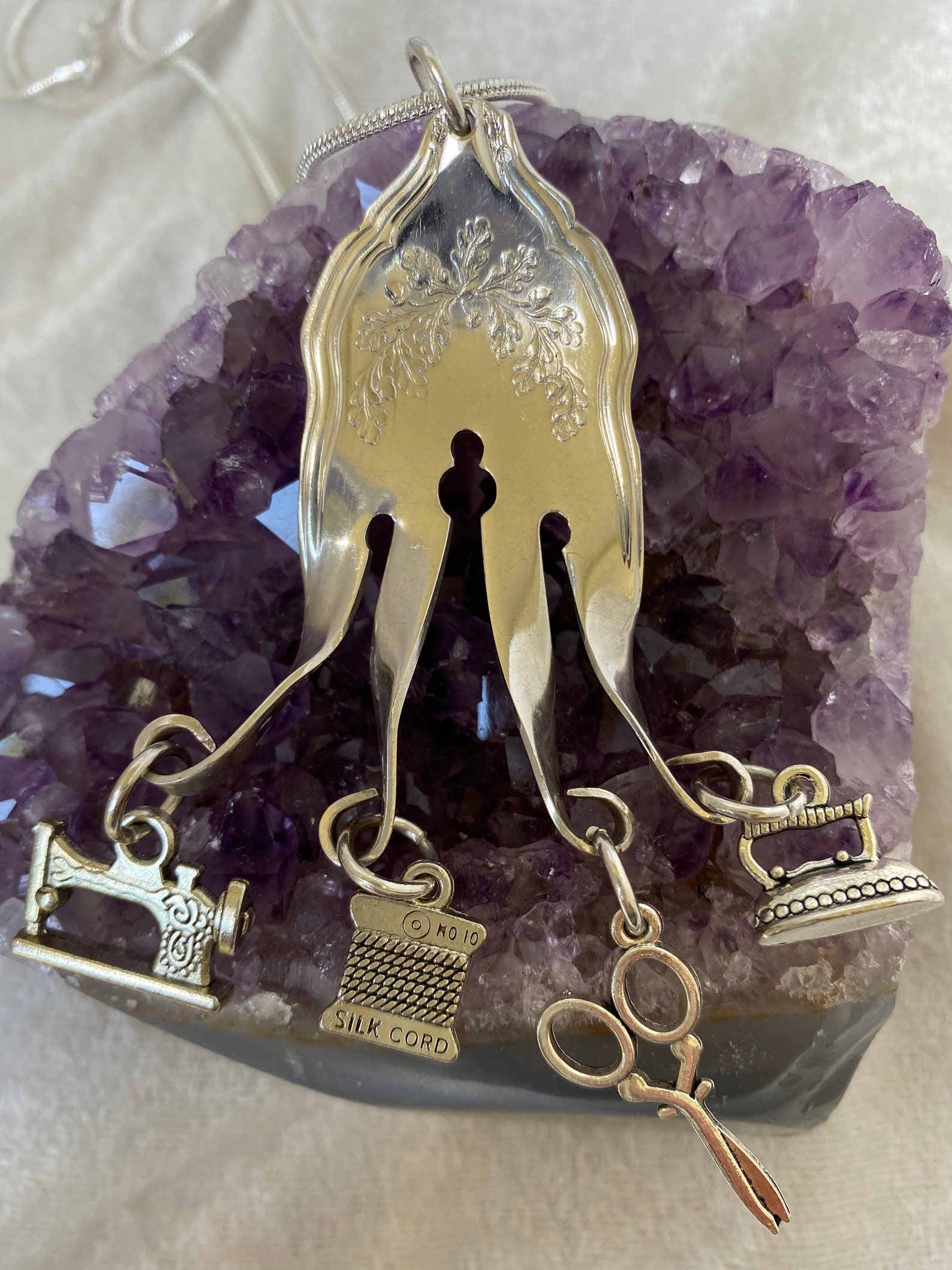 Silverware Fork With Sewing Charms - Etsy
