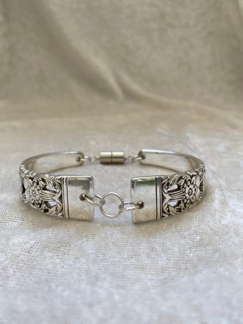 Bracelet Made From Vintage Silverware With a Magnetic Clasp. Name of ...