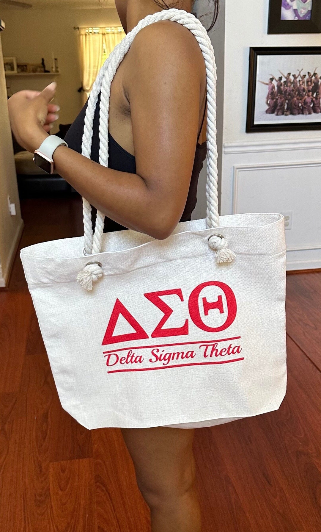 Delta Sigma Theta Sorority Inc. Tote Bag | DST | Delta Sigma Theta Rope ...