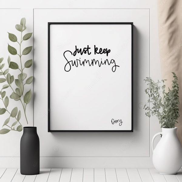 Just Keep Swimming Print - Etsy