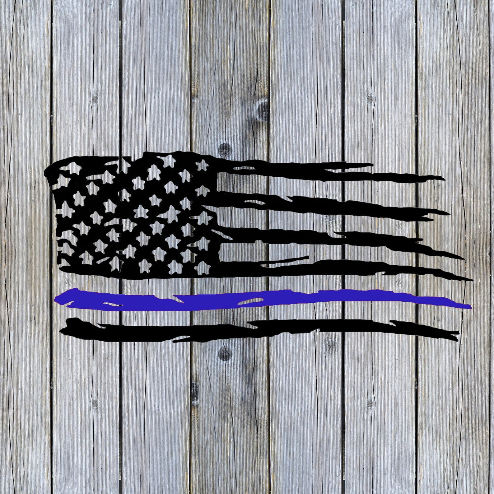 Thin Blue Line W/custom Text - Etsy