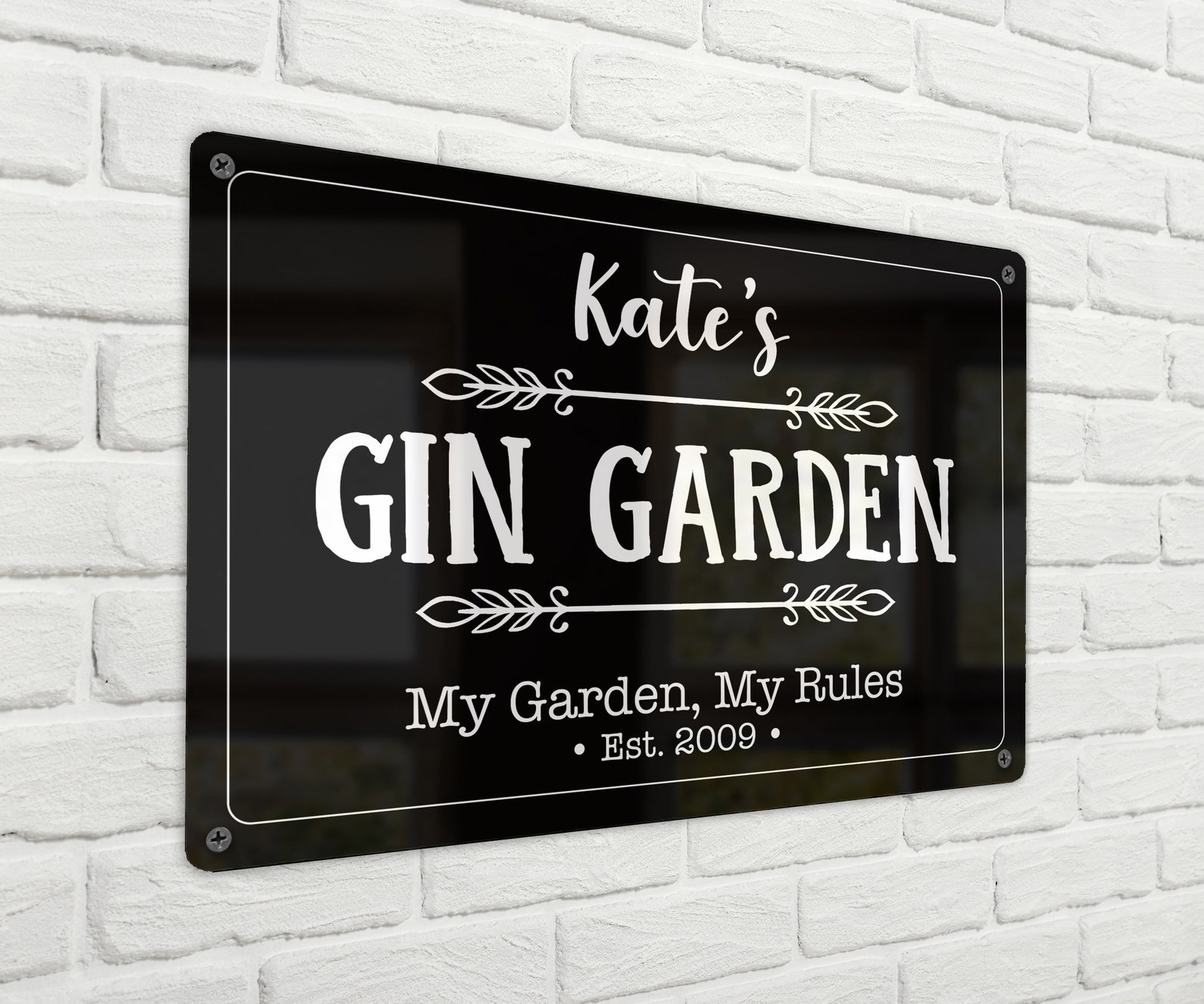 Personalised Gin Garden Sign / Gin Garden Plaque / Outdoor - Etsy UK