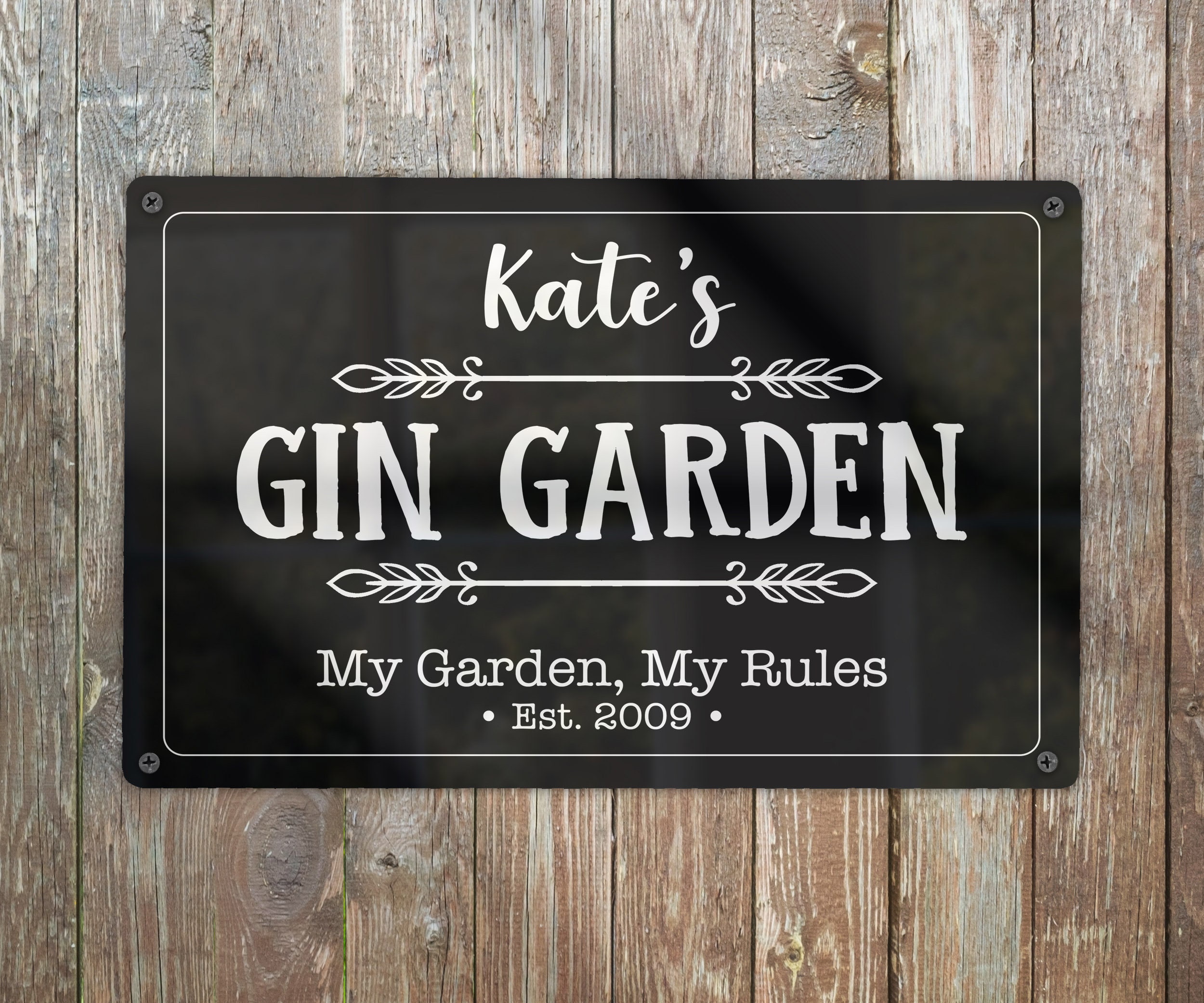 Personalised Gin Garden Sign / Gin Garden Plaque / Outdoor - Etsy UK