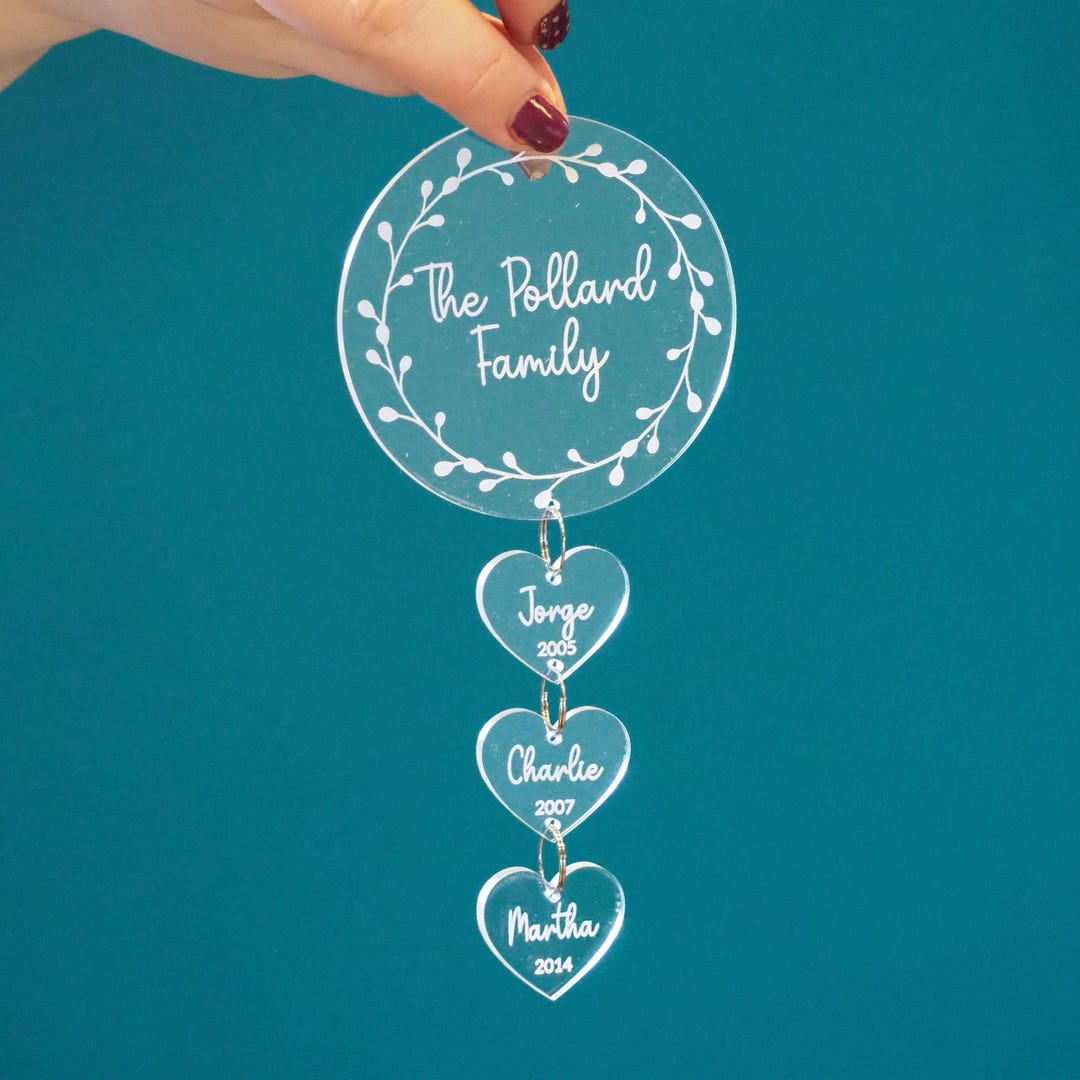 Name Hanging / Family Tree Personalised Gift / Anniversary Gift / Gift ...