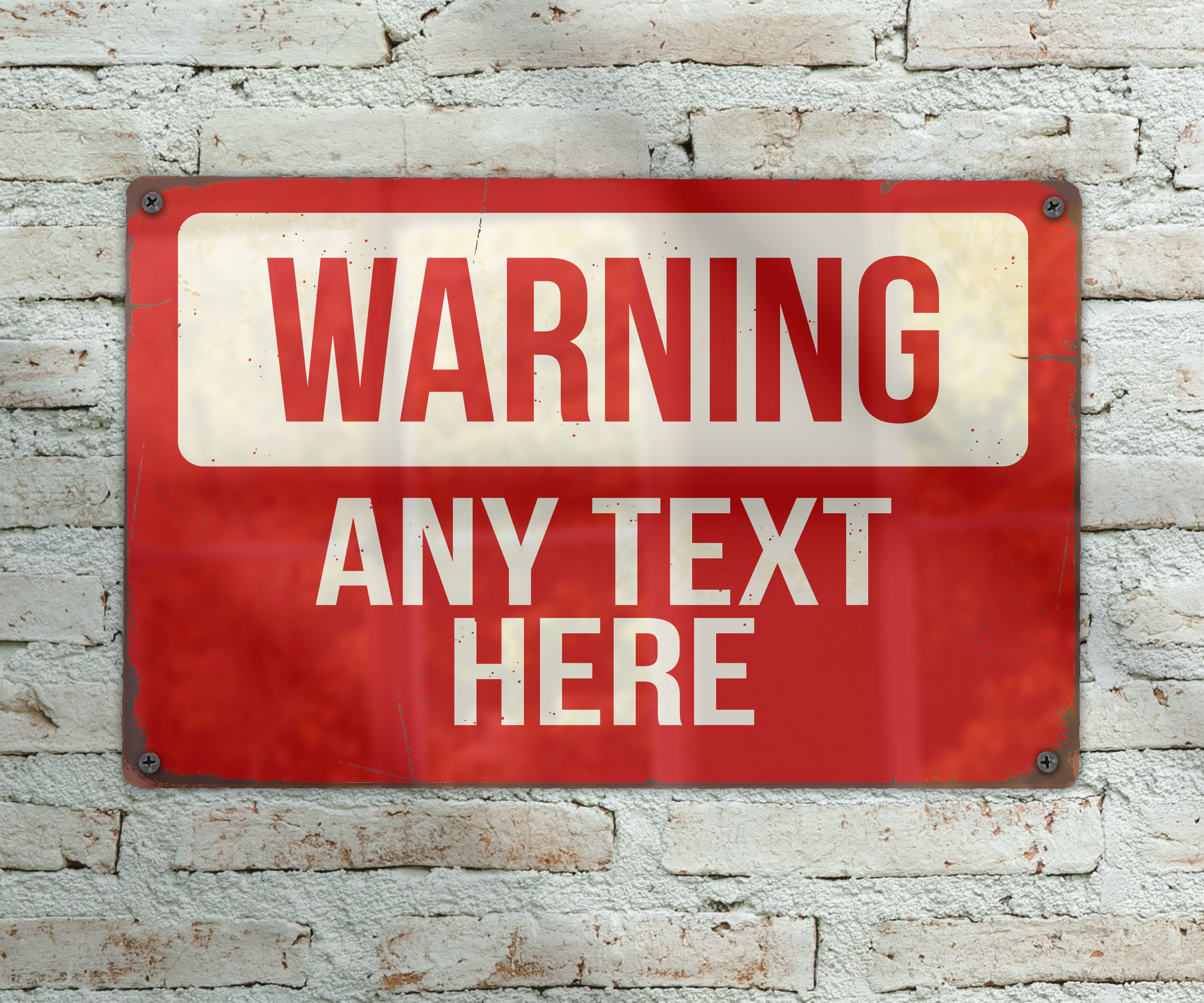 Blank Red Warning Sign