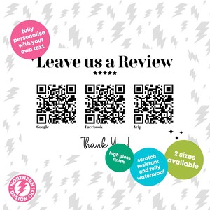 Personalised Customer Review Sign / Shop Salon Customer Feedback Sign ...