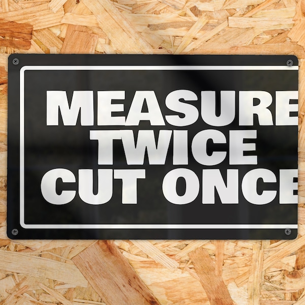 Measure Twice Cut Once - Etsy UK