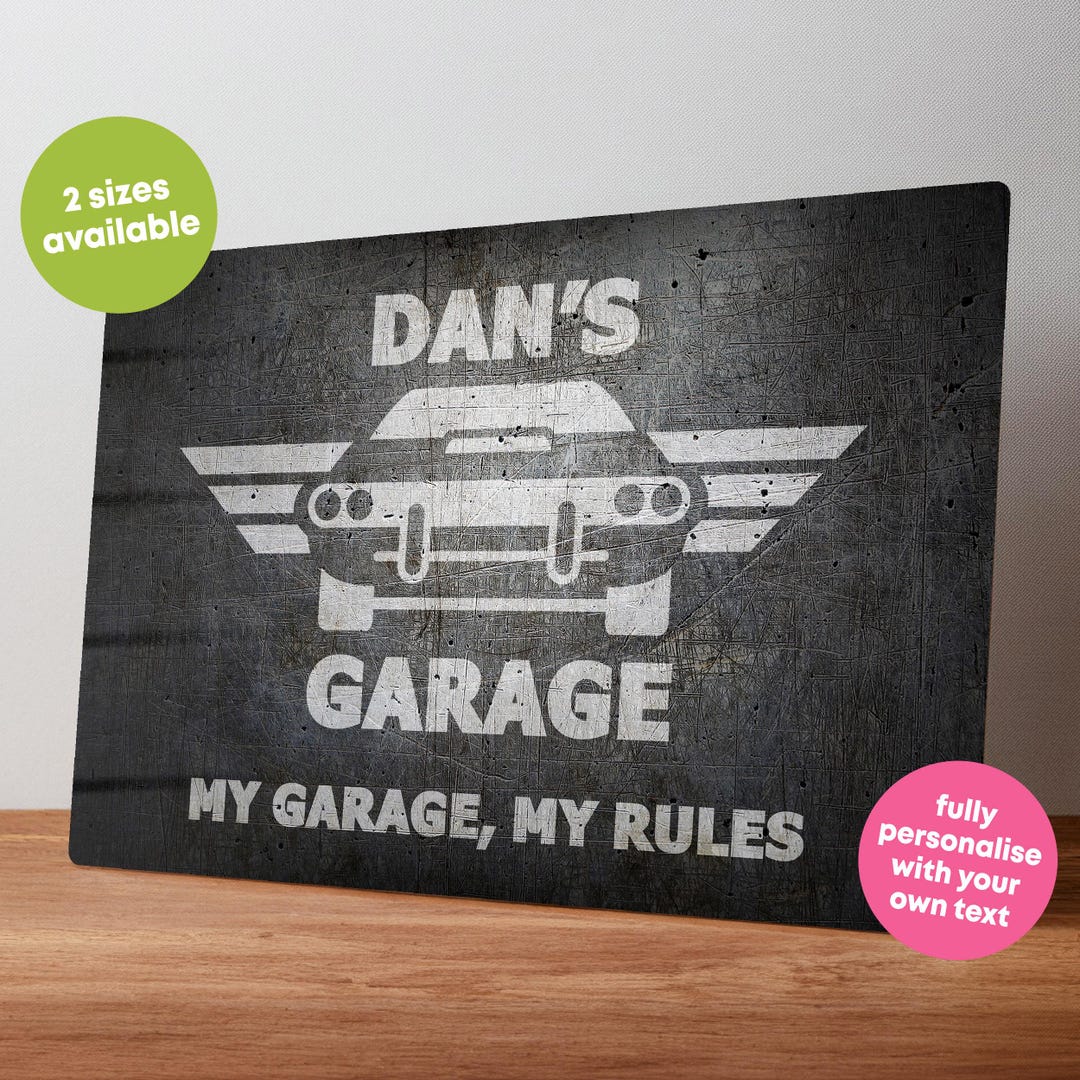Personalised Garage Sign – Custom Workshop Decor, Mechanic & Car Sign ...